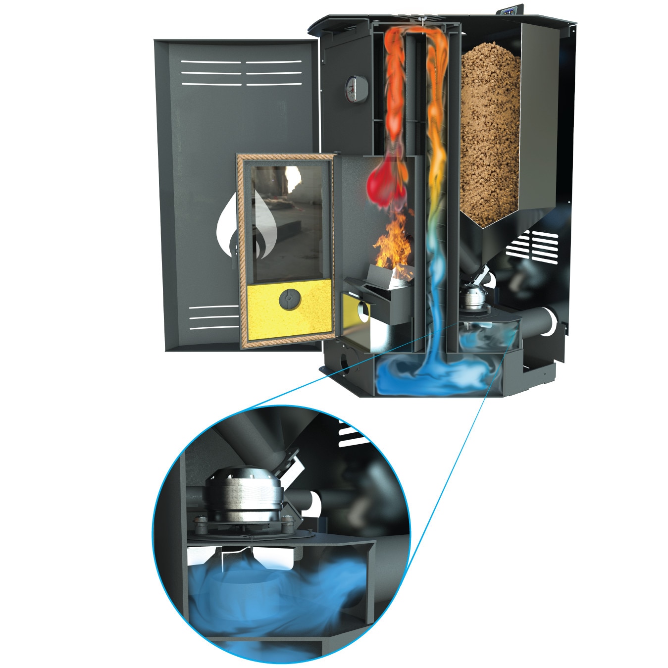 Termosemineu GREYKO Bijou DESIGN 25kW - eMAG.ro