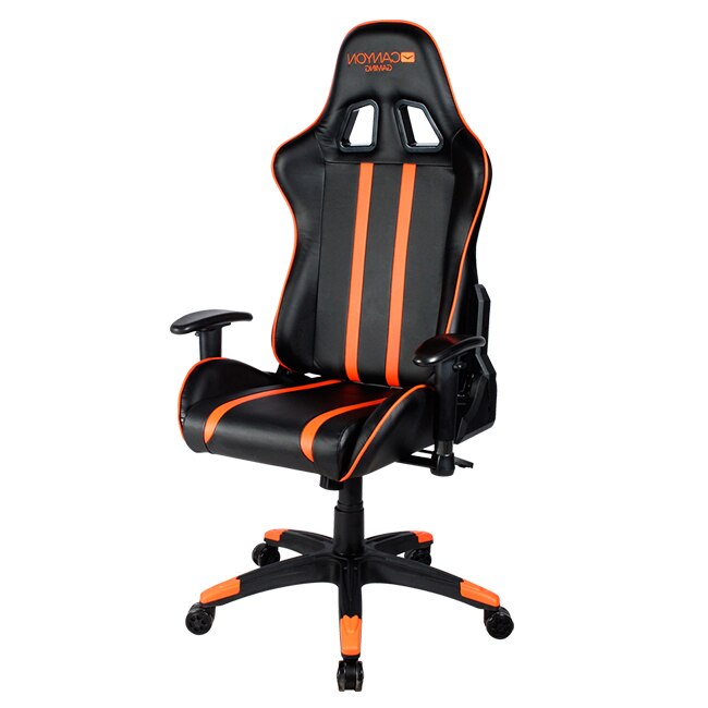 Scaun gaming Canyon Fobos, Negru/Portocaliu - eMAG.ro