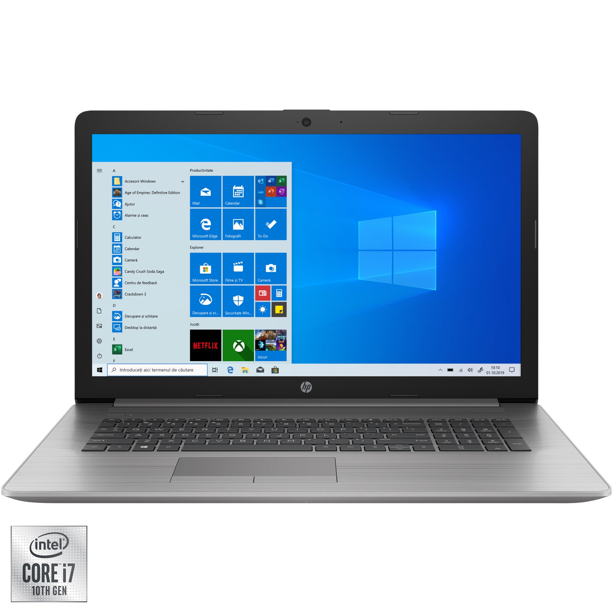 Laptop HP ProBook 470 G7 cu procesor Intel Core i7-10510U, 17.3", 16GB ...