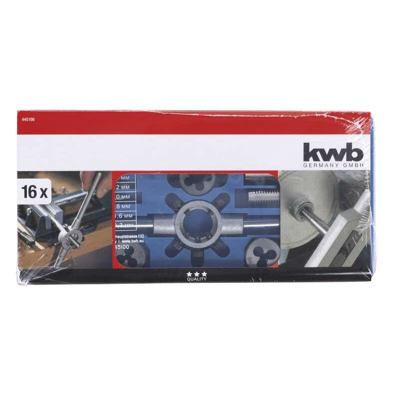 Set 16 piese filiera M3-M12 si tarod M3-M12, KWB High Qality - eMAG.ro