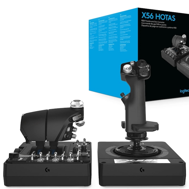 Joystick Logitech X56 Hotas, Negru - eMAG.ro