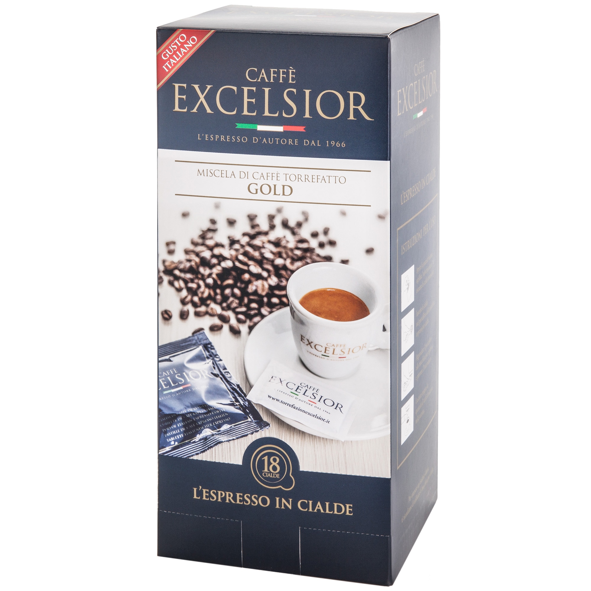 Paduri cafea Gold Excelsior, 18 paduri, 126g - eMAG.ro
