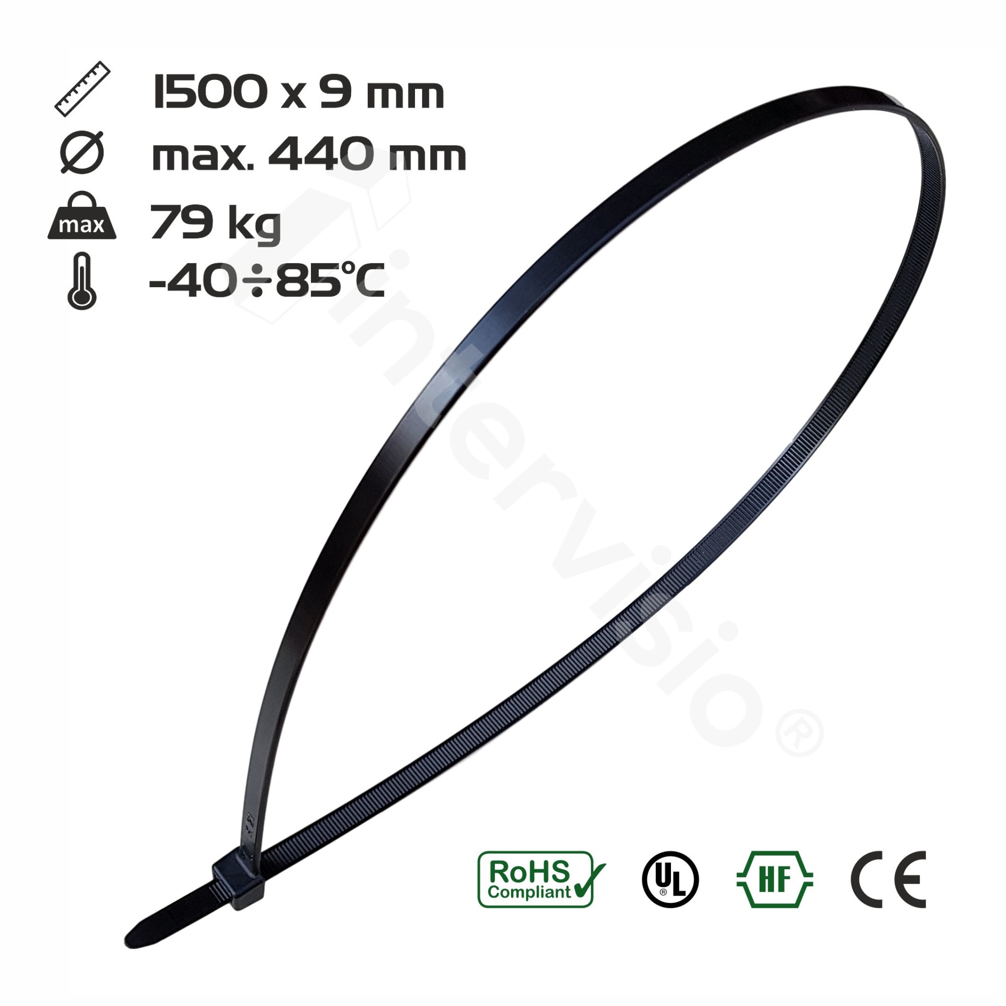 Set de 10 bucati Coliere de Plastic XXL (Soricei) 1500 x 9 mm, pentru ...