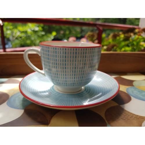 Set cescute cafea, Zafferano, aquamarin, portelan, sase bucati/set ...