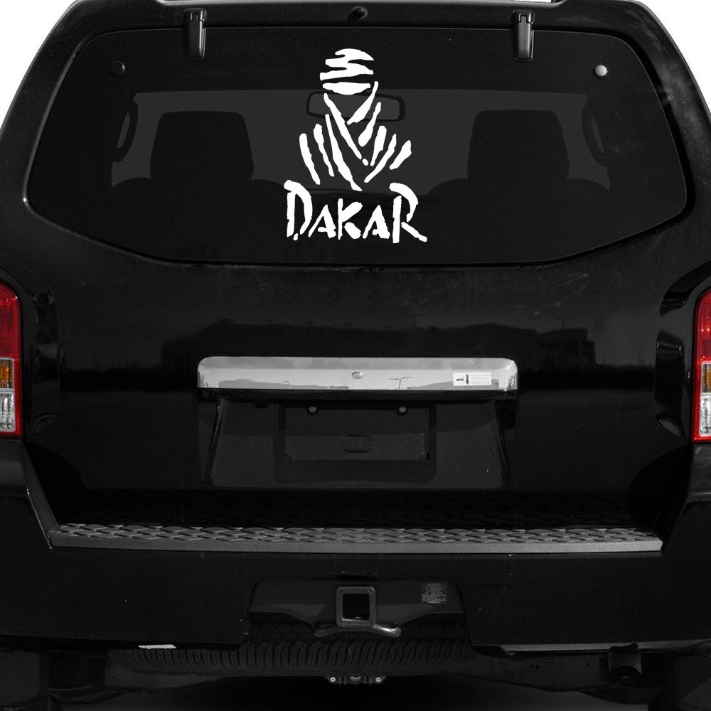 Set 2 x Sticker Auto Decorativ Autocolant, Dakar, alb, 20 x 15 cm - eMAG.ro