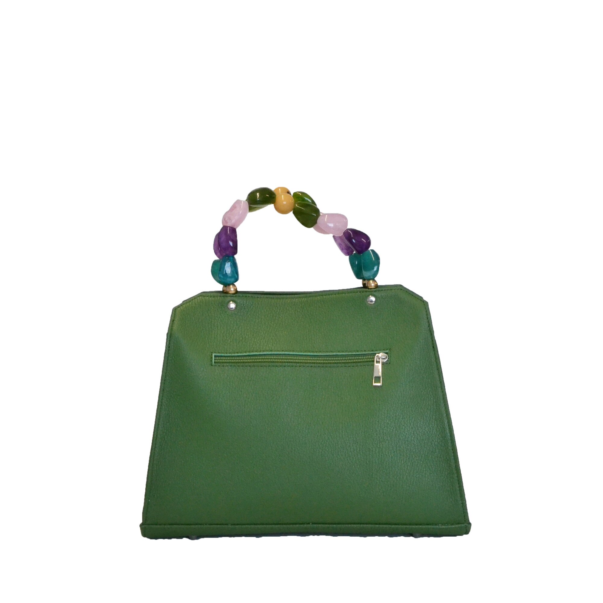 Geanta dama,Zea,verde ,perle,31x12x24 - eMAG.ro