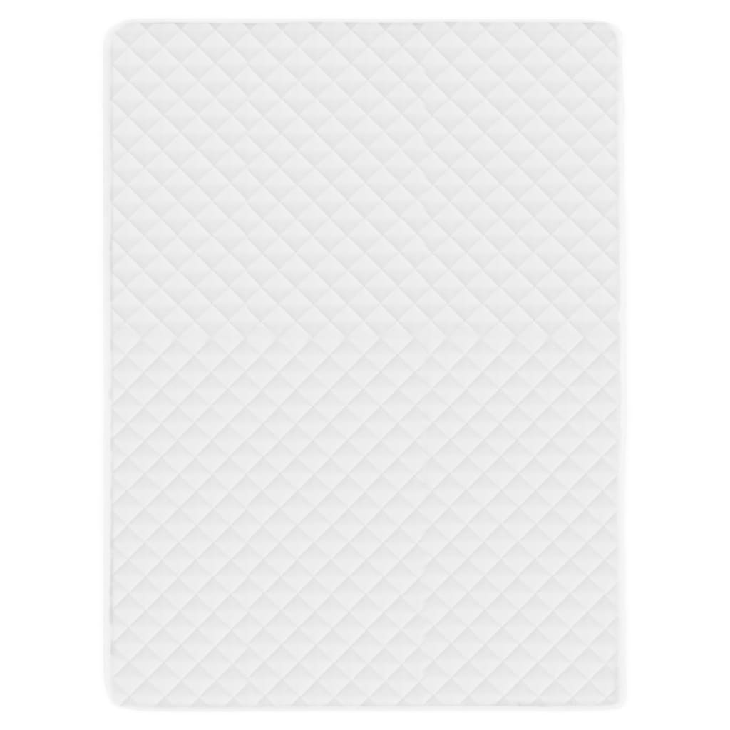 Protectie pentru saltea matlasata, subtire, vidaXL, Fibra, 160 x 200 cm ...