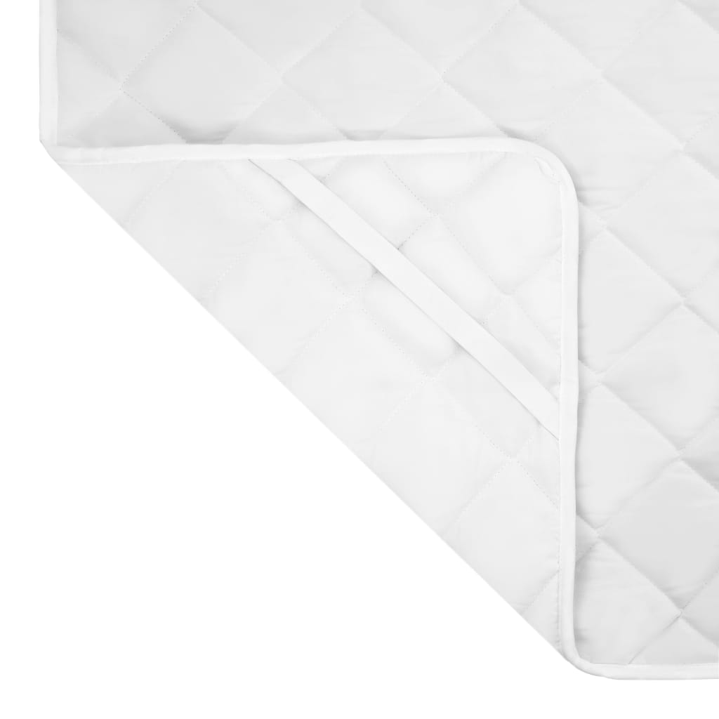 Protectie pentru saltea matlasata, subtire, vidaXL, Fibra, 120 x 200 cm ...
