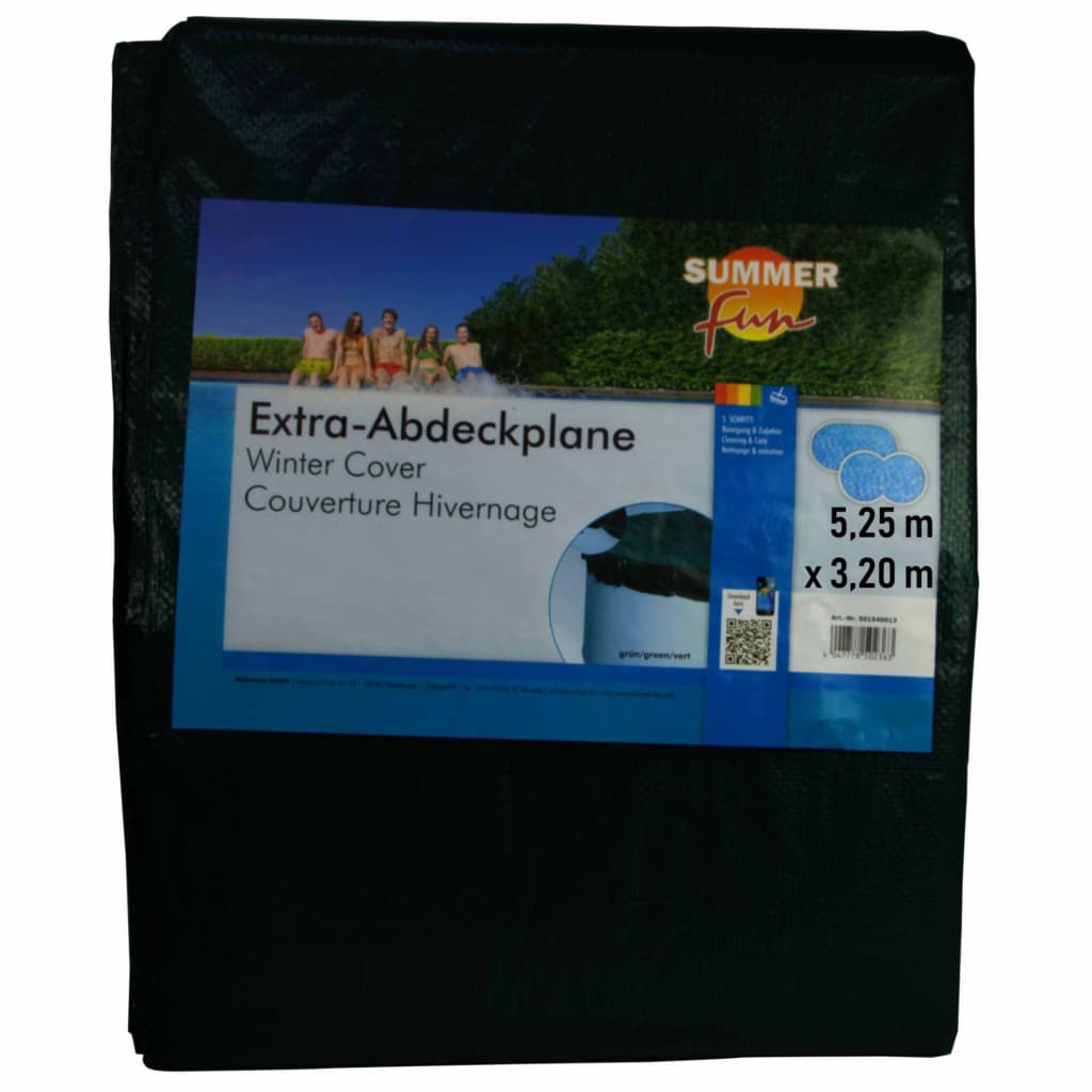 Комплект Покривало За Басейн Summer Fun, PVC, Зелен,2 Броя, 420 x 620 ...