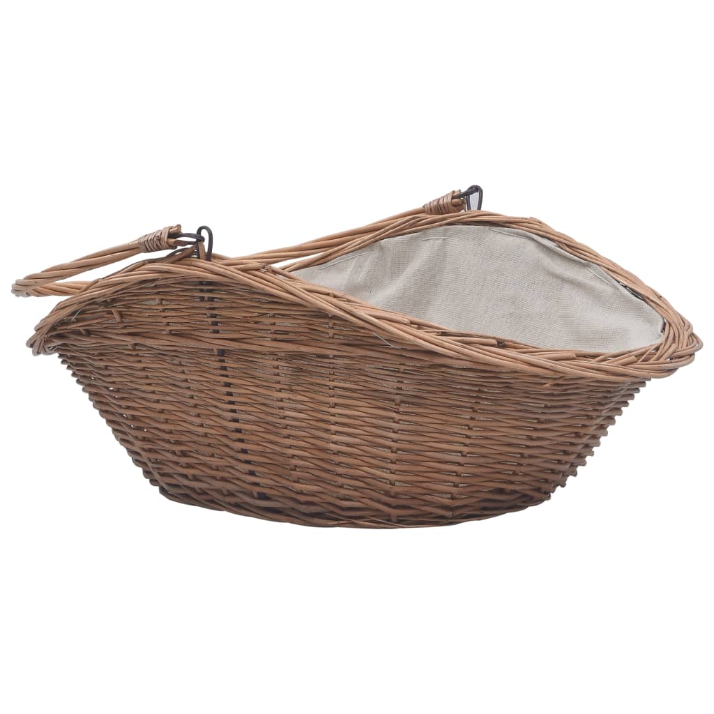 Cos lemne de foc vidaXL, Maro 60 x 44 x 55 cm - eMAG.ro