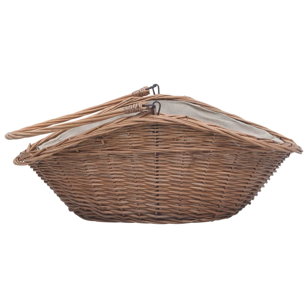 Cos lemne de foc vidaXL, Maro 60 x 44 x 55 cm - eMAG.ro