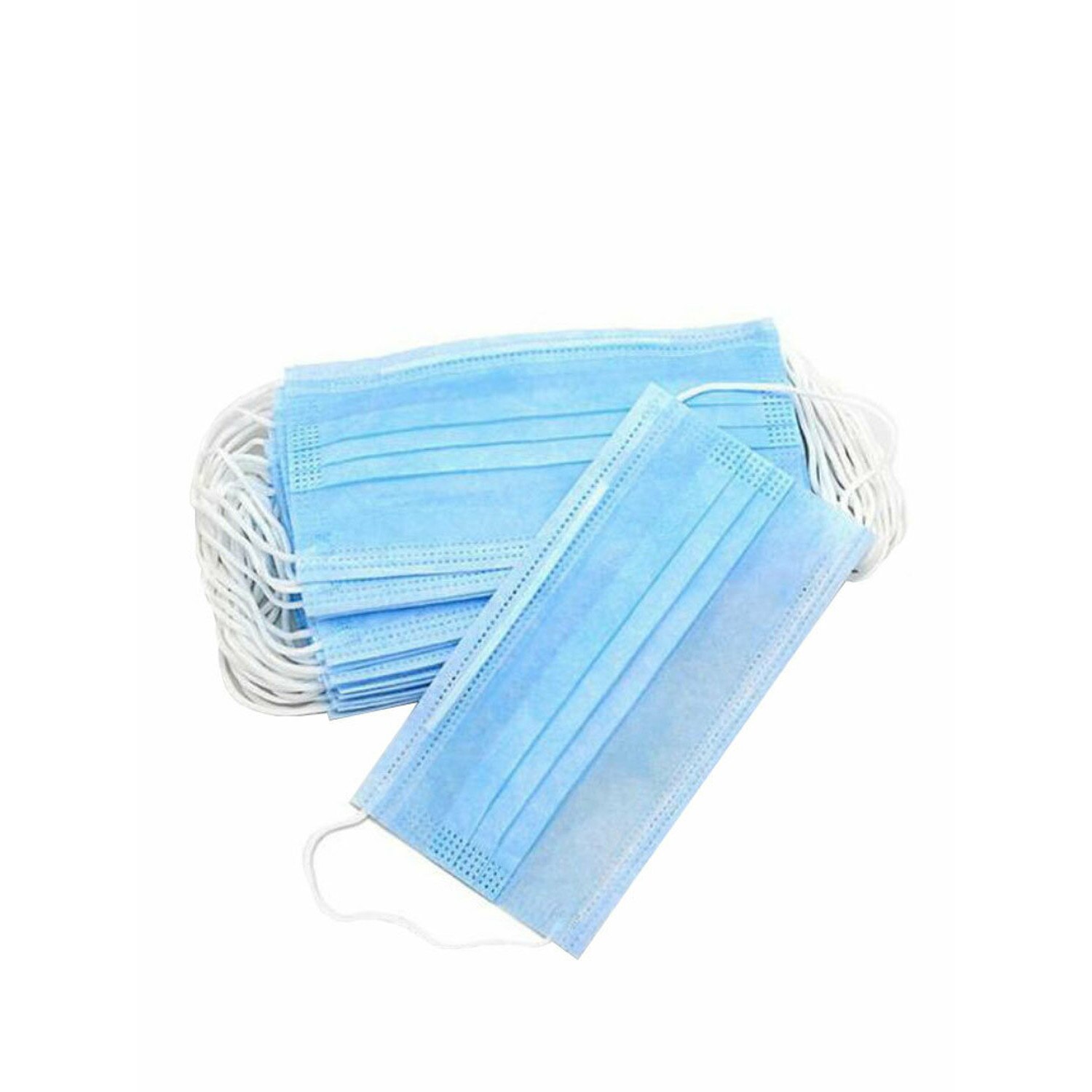 Masca protectie respiratorie, Polipropilena, Albastru, 3 straturi, 50 ...