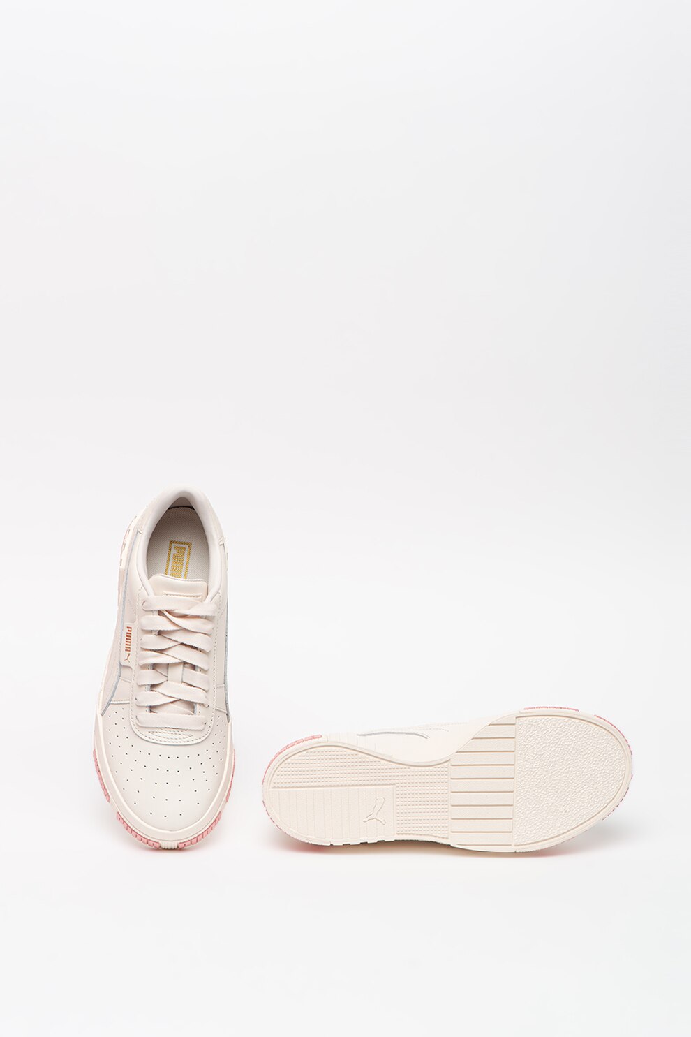 Puma, Cali Bold bőr sneaker, törtfehér/rózsaszín, 4 - eMAG.hu