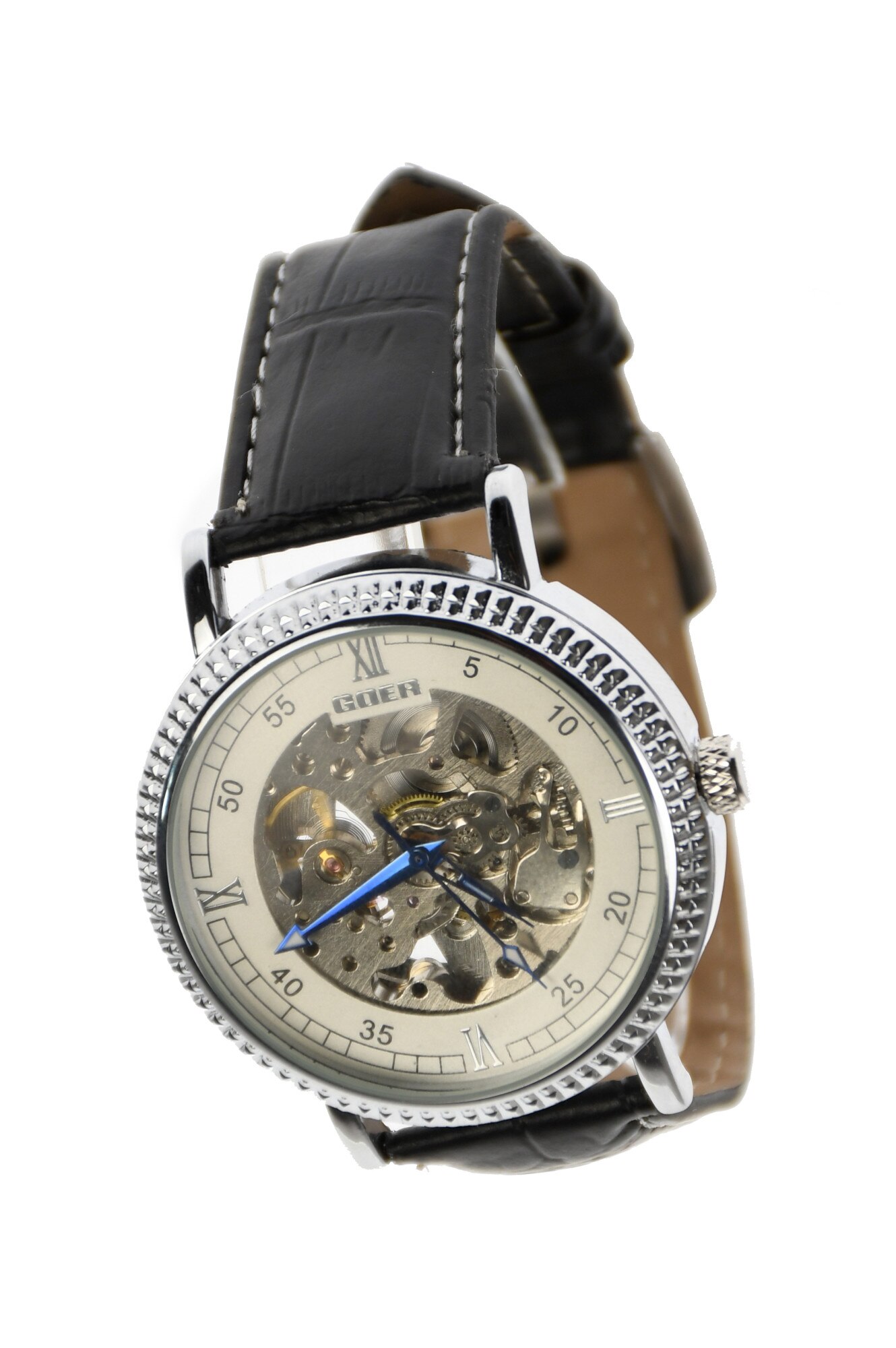 Ceas barbati automatic, elegant, argintiu GOER - GO66AR - eMAG.ro