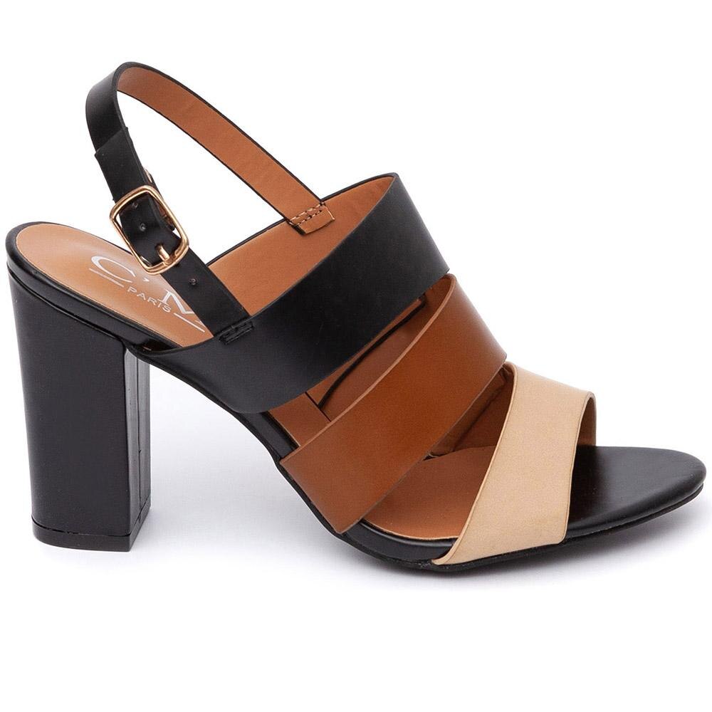 Sandale dama Glenna cu barete colorate 40 EU, Negru - eMAG.ro