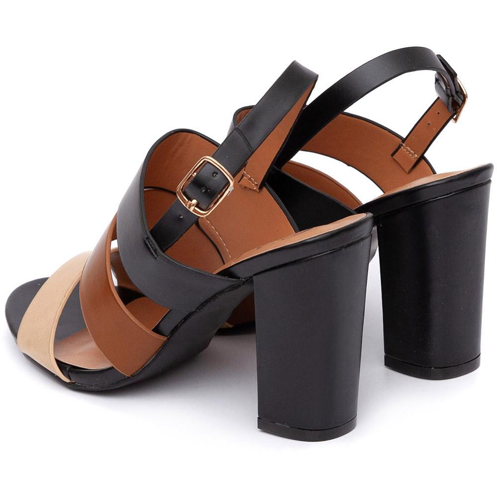 Sandale dama Glenna cu barete colorate 40 EU, Negru - eMAG.ro