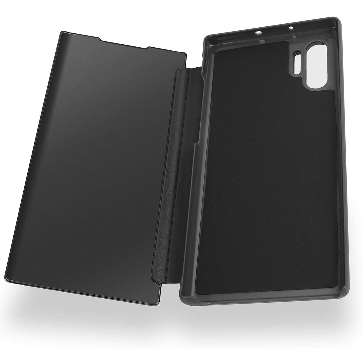 Husa Protectie Flip Cover, Clear View, Mirror, Stand, compatibila cu ...