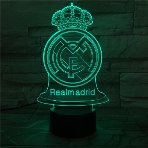 3D Led Illúzió Lámpa Real Madrid CF Színváltós éjjeli lámpa - eMAG.hu