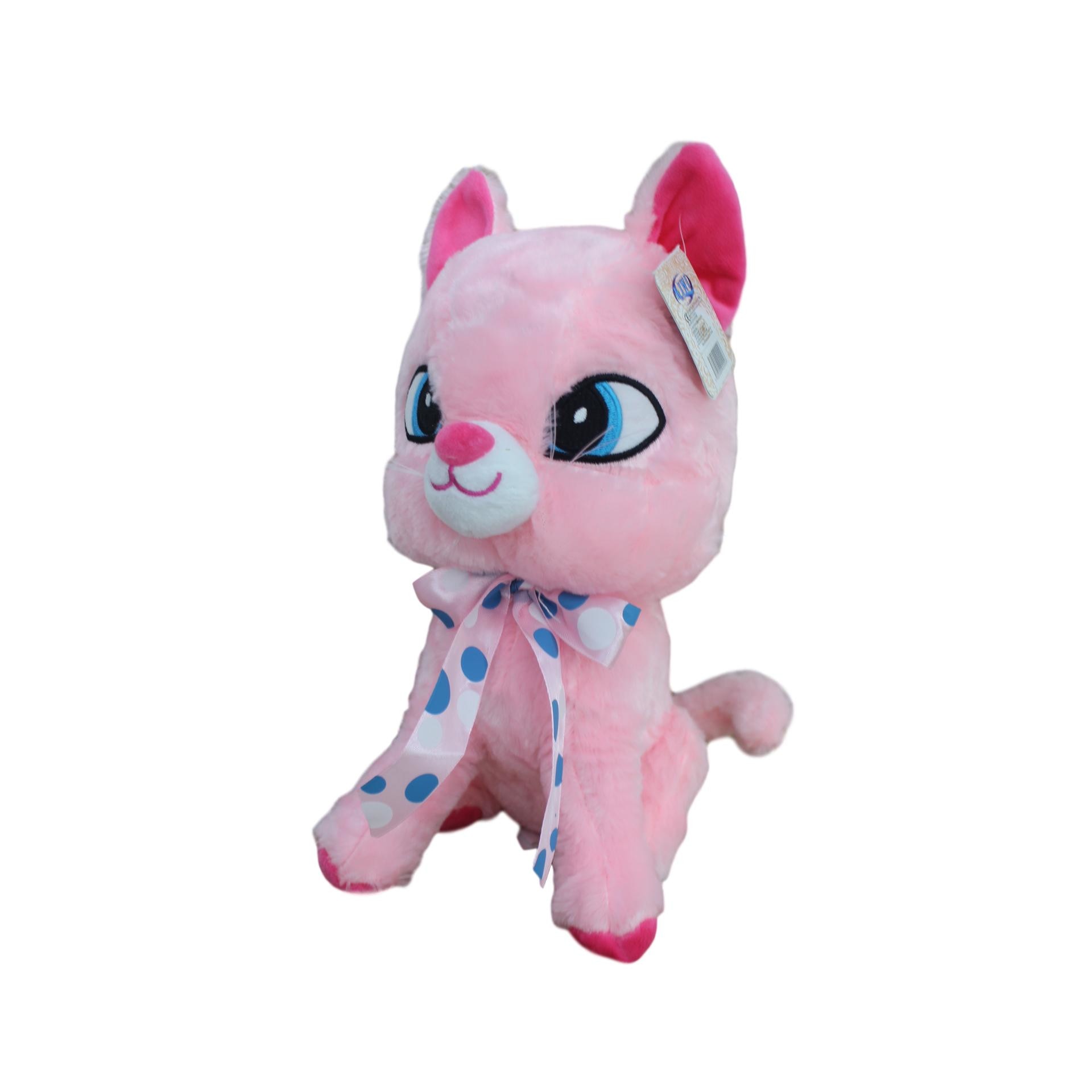 Pisica de plus, Roz cu sunete, 30cm - eMAG.ro