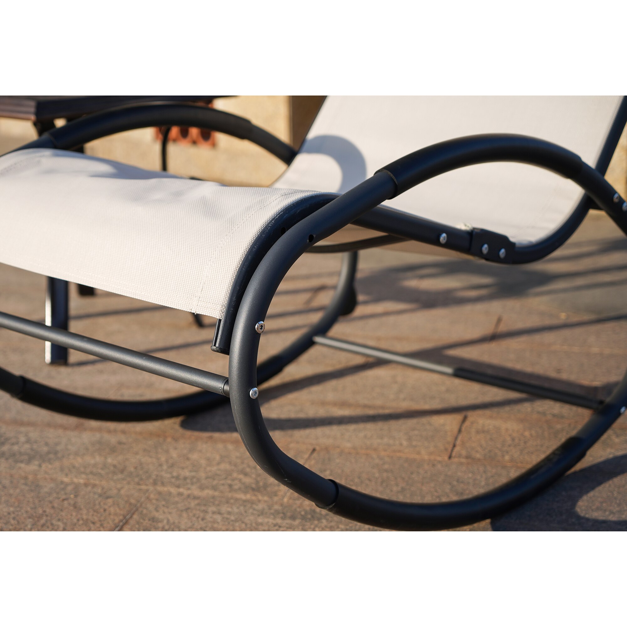 Scaun balansoar gradina Kring, 625x1100x925/515, culoare bej - eMAG.ro