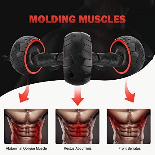 Roata pentru abdomene Power Stretch Wheel cu sistem de retractare ...