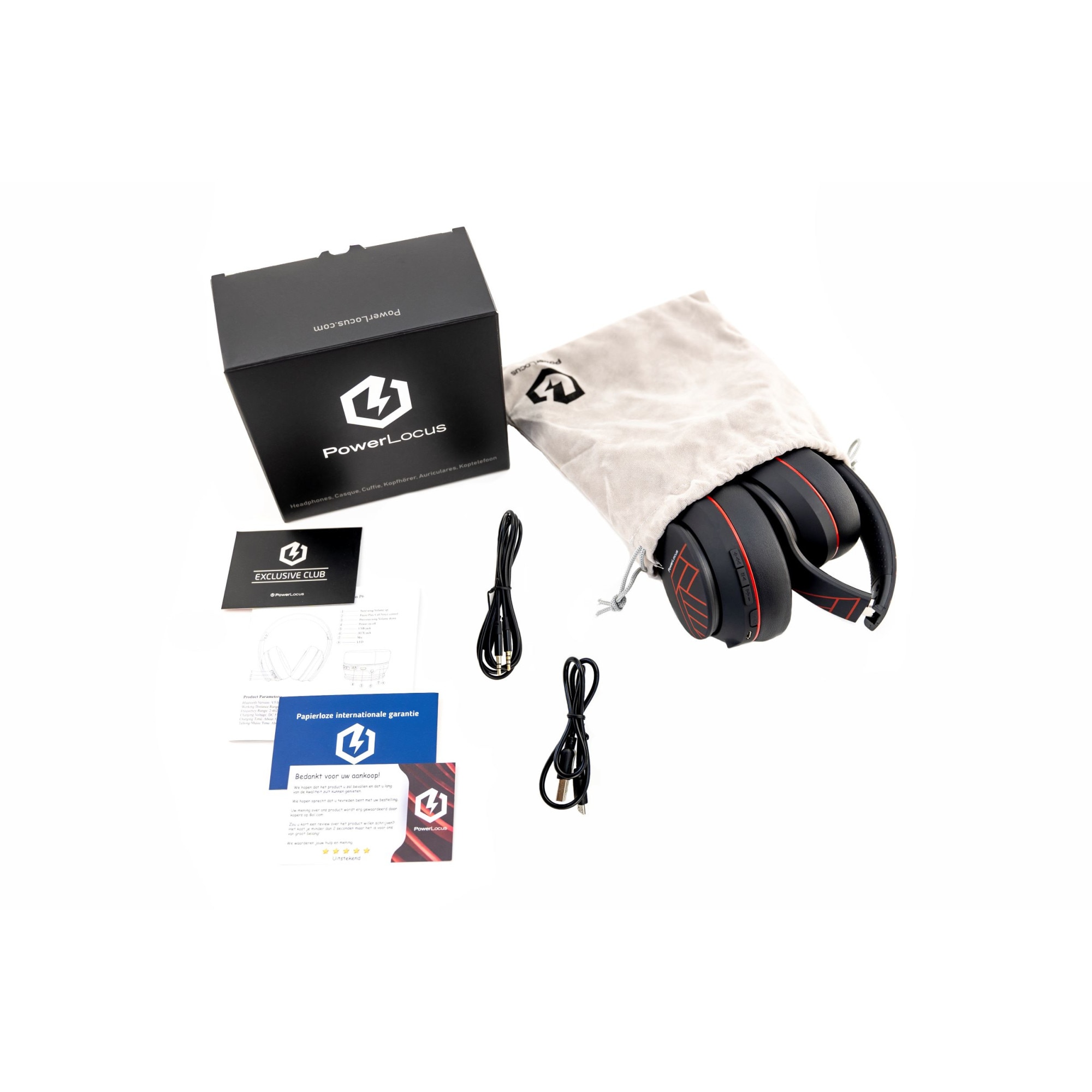 Casti Audio Wireless PowerLocus P6 Rosu - eMAG.ro