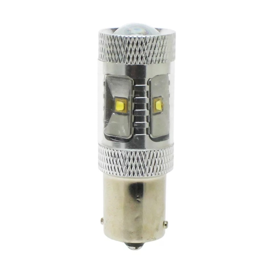 Bec led canbus P21W BA15S led cree full metal alb pur 6000k - eMAG.ro