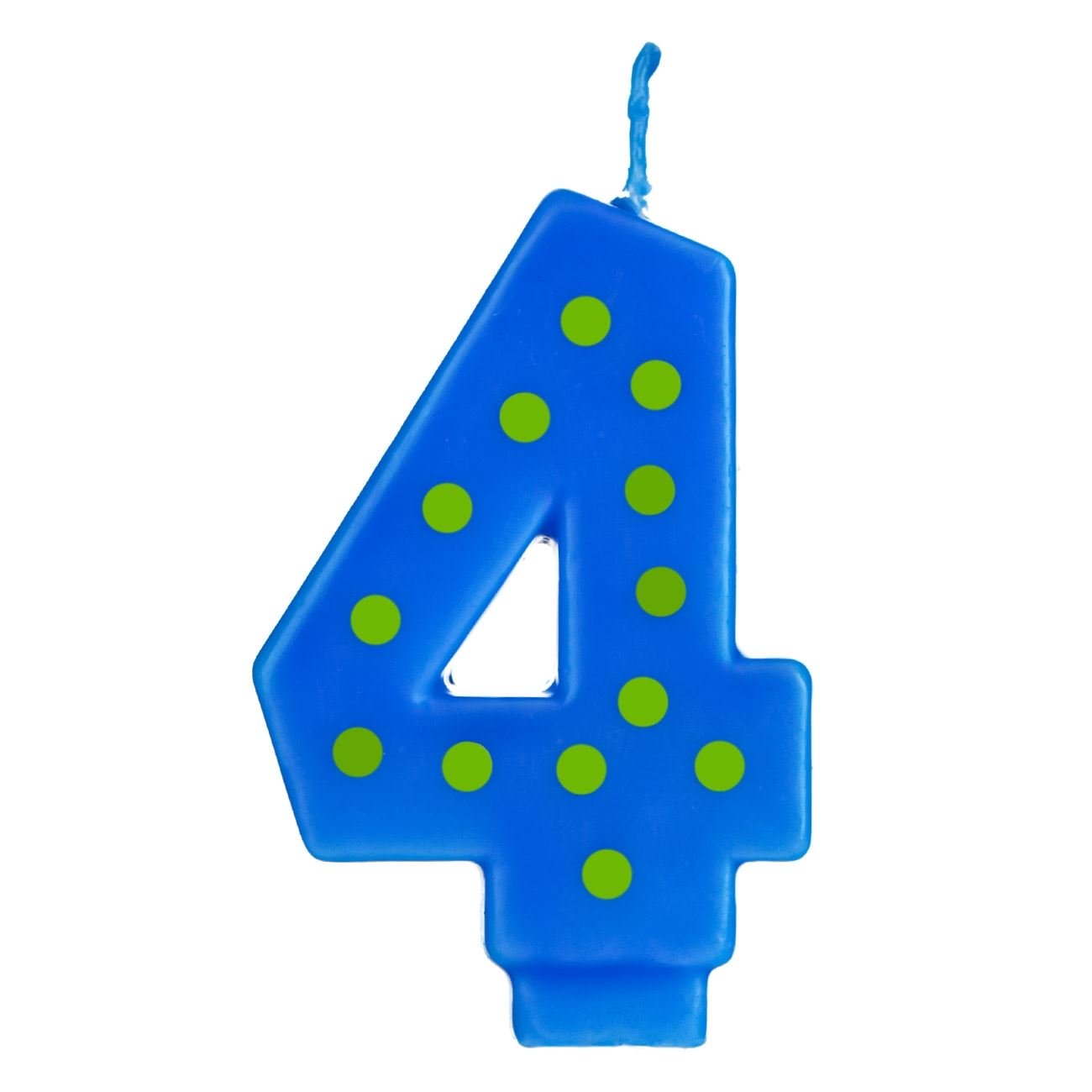 Lumaanre aniversara cu buline verzi in forma de 4, DecorCasa - eMAG.ro