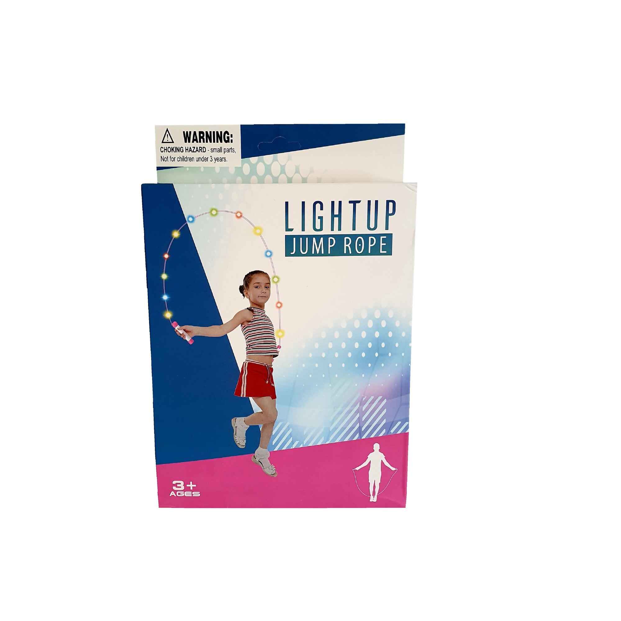 Coarda de sarit reglabila cu leduri colorate si rulmenti, roz, 230 cm ...