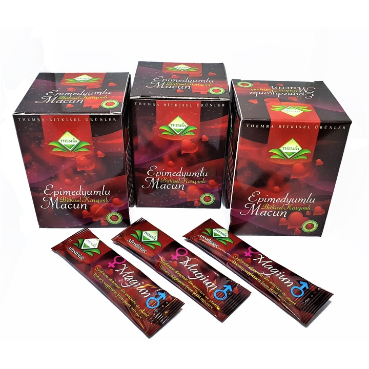 Themra Epimedium Macun Natural afrodiziákum szett, uniszex potencia kiegészítő, 3 db, 240g + 3 ...