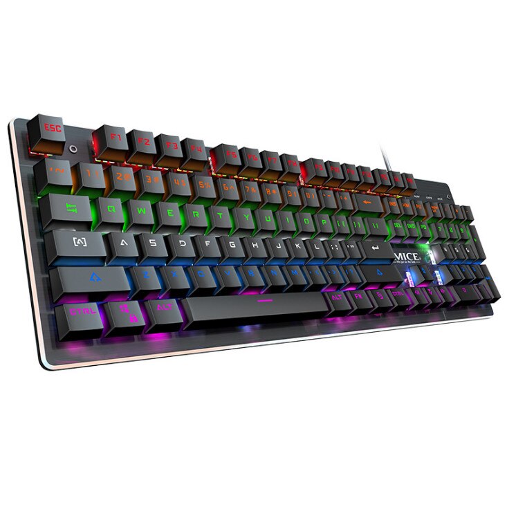 Tastatura Gaming iMice MK-X80 Laser Light Gradient, 10 Efecte Luminoase, Taste Mecanice ...