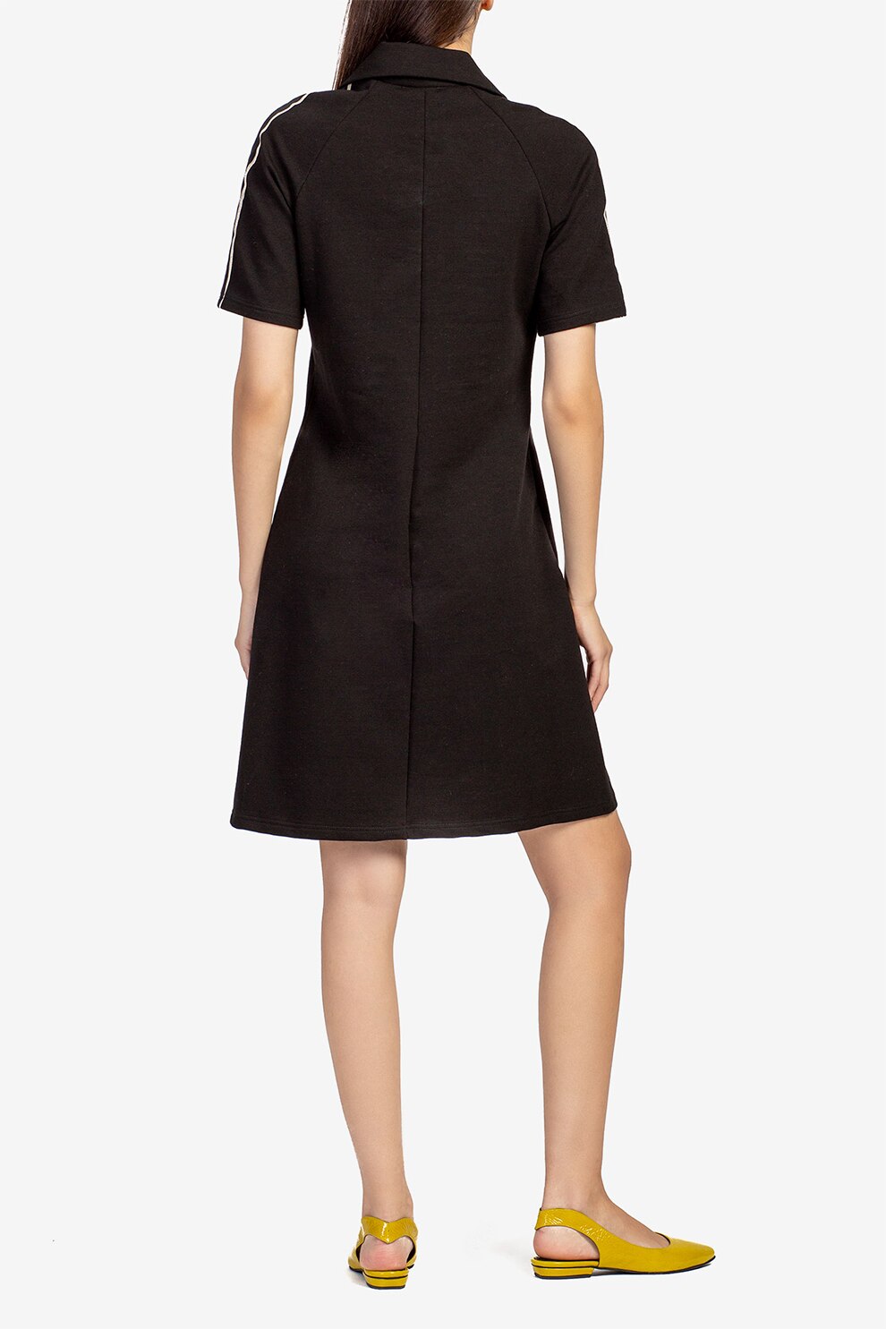 Acob à porter, Rochie midi cu guler clasic, Negru, S - eMAG.ro