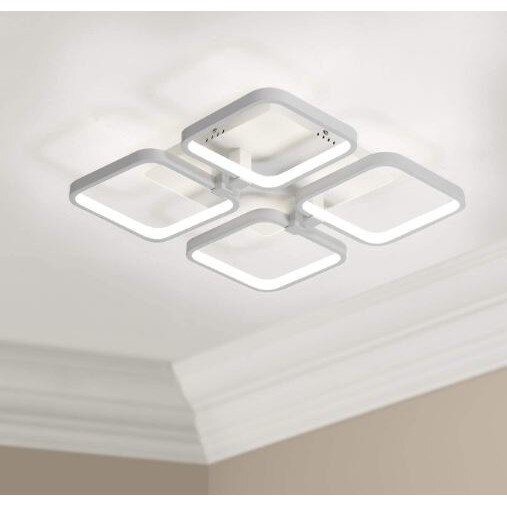 Lustra LED Patrata cu telecomanda 3 tipuri de lumina - eMAG.ro