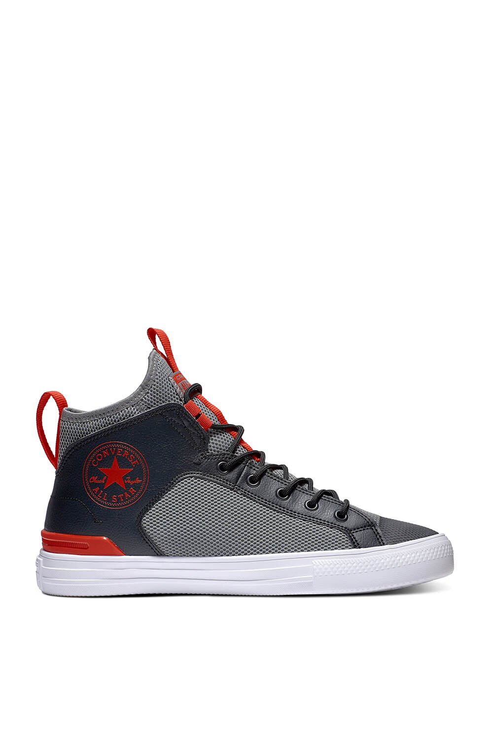 Converse, Tenisi inalti unisex Chuck Taylor All Star, GRI/NEGRU/ROSU, 8 ...