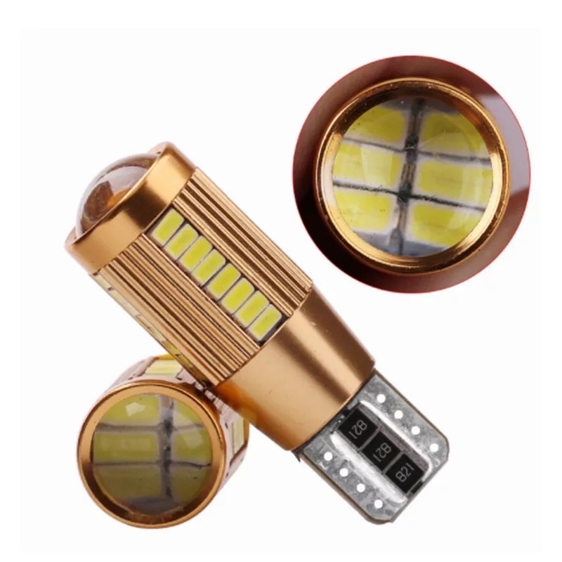 Bec led T10 w5w canbus alb pur 6000k led 3014 model Gold Edition 2022 ...