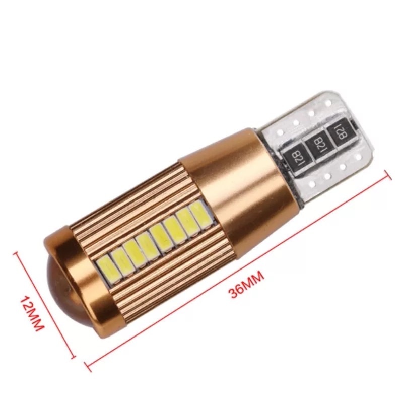 Bec led T10 w5w canbus alb pur 6000k led 3014 model Gold Edition 2022 ...