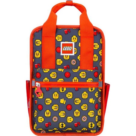 Rucsac Casual Lego Tribini Fun Small, design Heads and Cup, rosu, 21 x ...