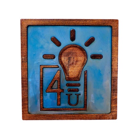 Logo firme design personalizat fluorescent 20/20 cm - eMAG.ro