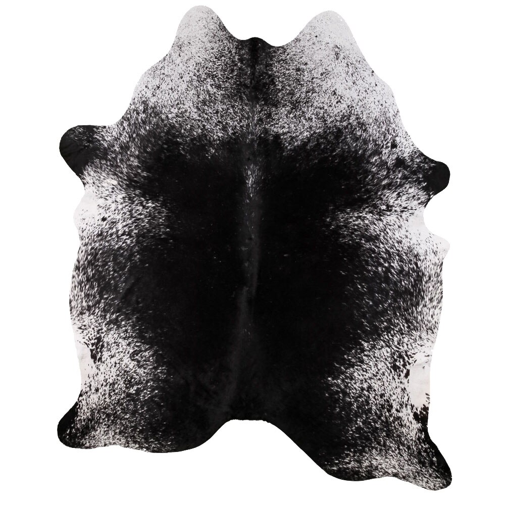 Covor din piele de vaca, INTREND, Alb / Negru, 239x220 - eMAG.ro
