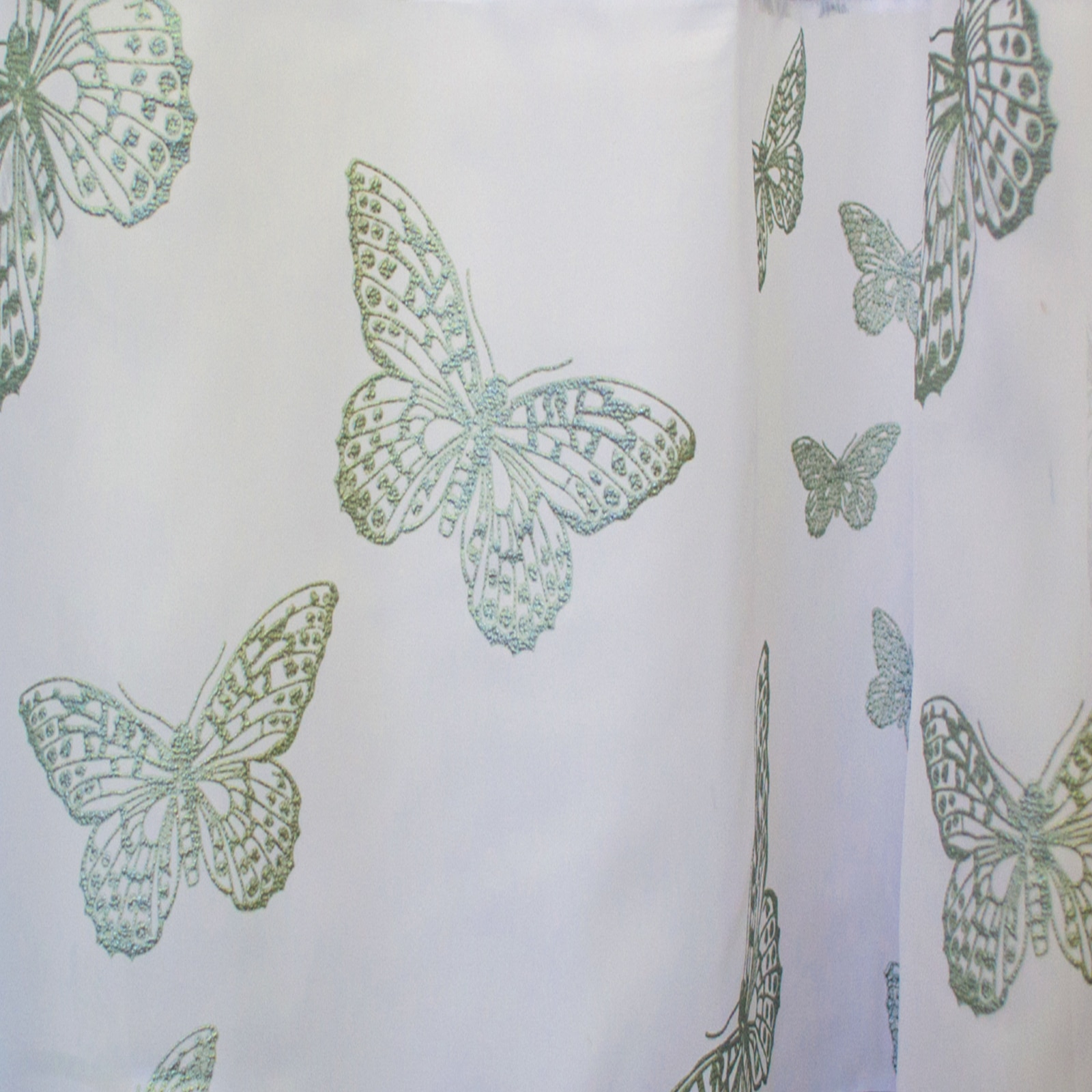 Perdea Velaria voal alb cu fluturi verzi 430 x 190 - eMAG.ro
