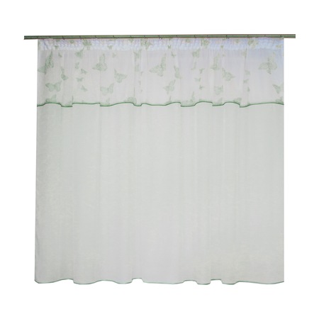Perdea Velaria voal alb cu fluturi verzi 430 x 190 - eMAG.ro