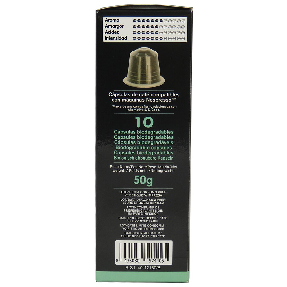 Capsule cafea bio Essenziale Alternativa3, compatibile Nespresso, 10 ...