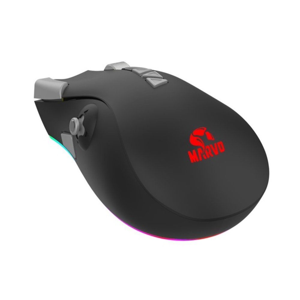 Marvo Pro G960 RGB egér, optikai (9000 dpi), USB, fekete, játék, RGB ...
