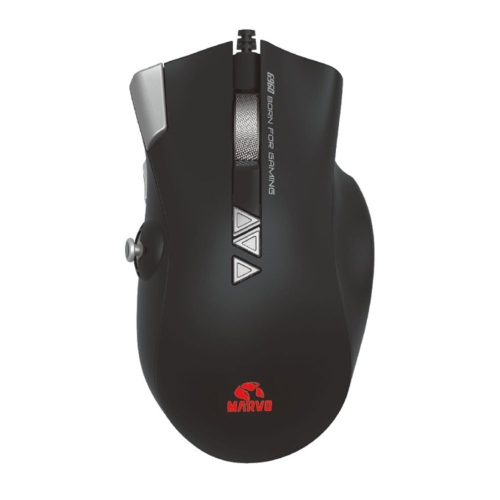 Marvo Pro G960 RGB egér, optikai (9000 dpi), USB, fekete, játék, RGB ...