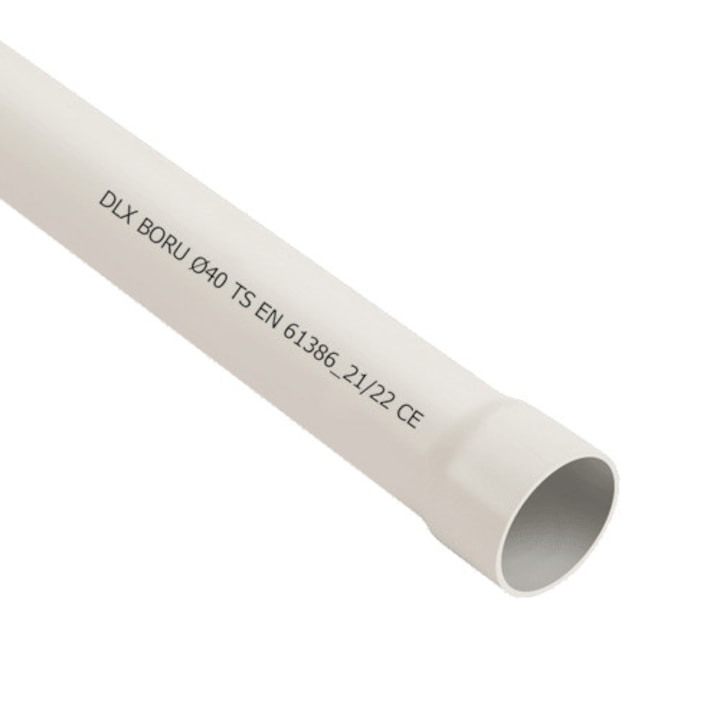 Tub rigid PVC mufat D20, 750N, Halogen free, recomandat instalatii ...