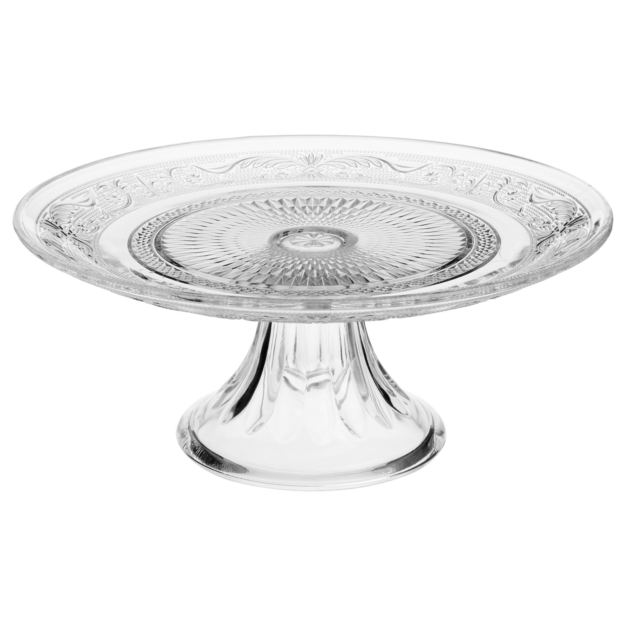 Platou prajituri Renaissance, Secret de Gourmet, sticla, 23 cm - eMAG.ro