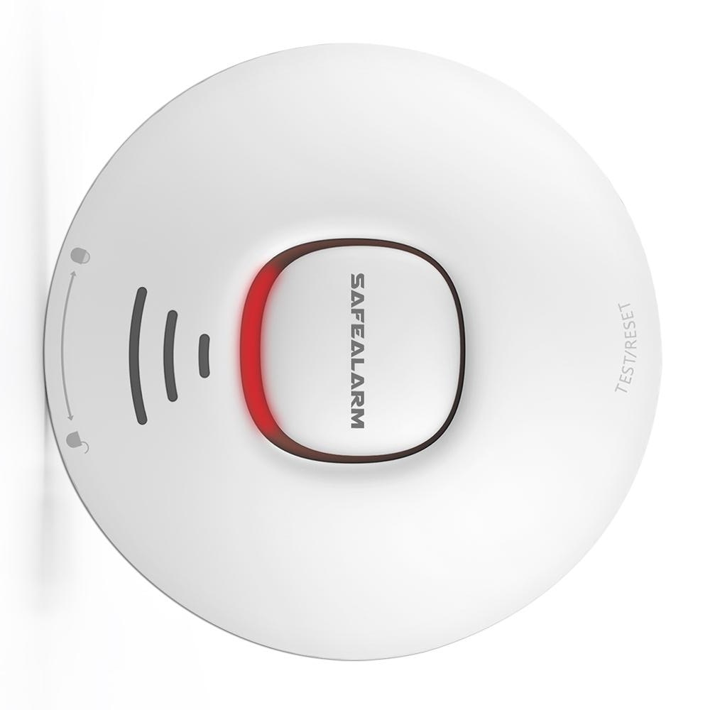 Senzor inteligent de fum, WiFi, cu baterie, compatibil cu aplicatiile ...