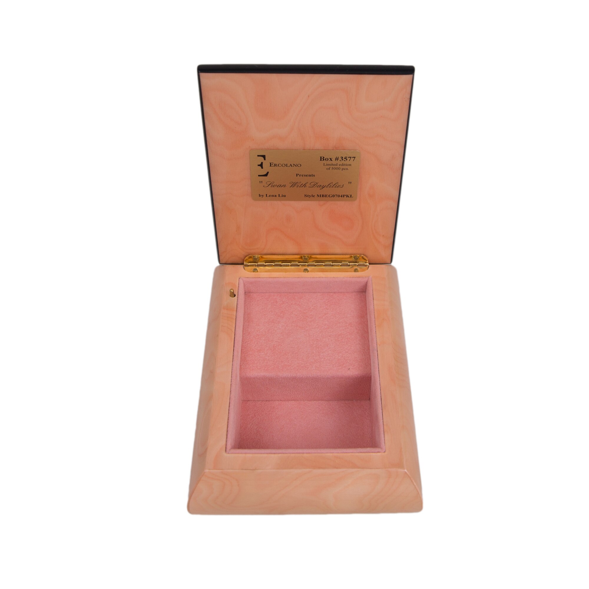 Cutie muzicala din lemn “ Lebede cu crini” Lena Liu – roz - eMAG.ro