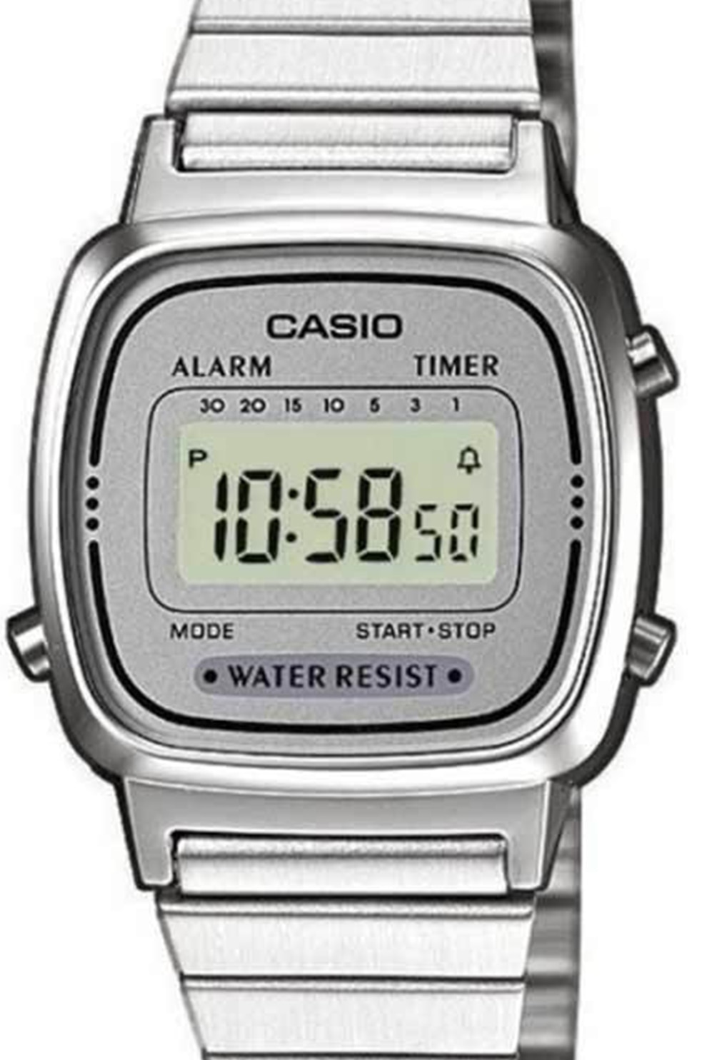 Casio, Ceas quartz cu bratara de otel inoxidabil, Argintiu - eMAG.ro