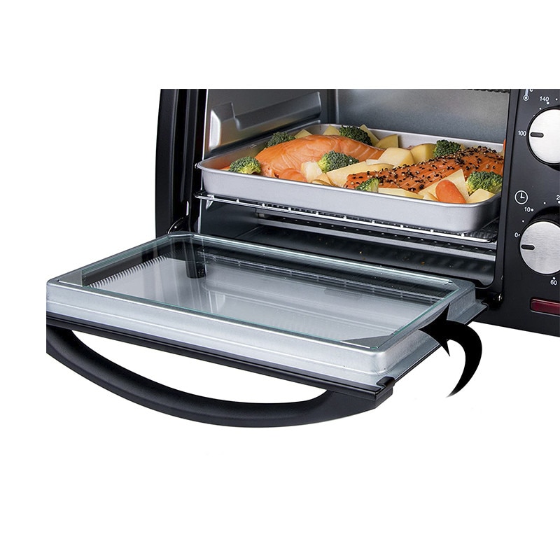 Mini cuptor Zilan-Roza ZLN-4328, 9L, 800W, Geam dublu, Temporizator 60 ...